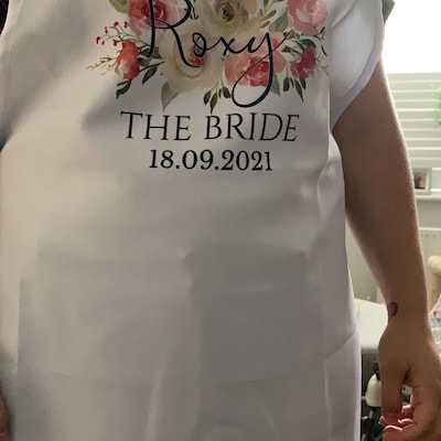 Wedding Apron, Bride Apron, Wedding Cover Up, Personalised Apron ...