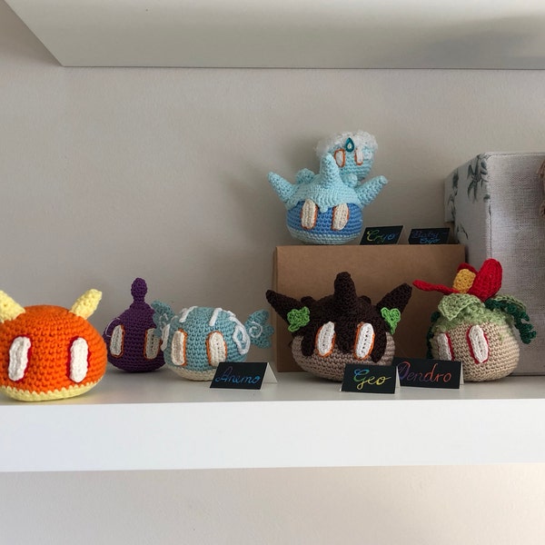 PDF File, Slime Crochet Pattern, Genshin Impact Crochet Pattern, Pyro ...