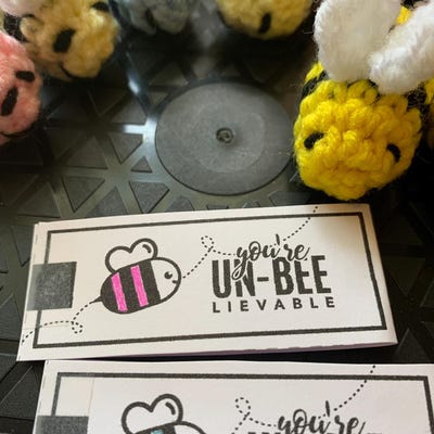 PRINTABLE Pocket Bee Tags Digital PDF Display Cards Packaging for ...