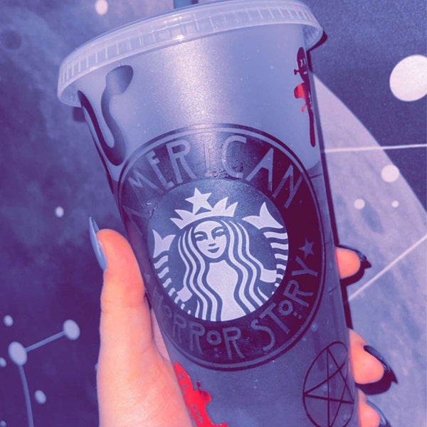 Custom AHS American Horror Story Season Themed Reusable Venti Starbucks ...