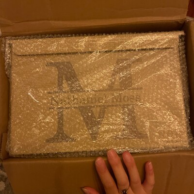 Walnut Name Plate Bar With Business Card Holder for Office - Etsy