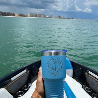 Pontoon Boat Gifts Pontoon Accessories Pontoon Captain Wine Tumbler ...