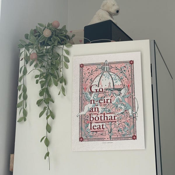 Irish Happy Birthday Print Birthday Prints lá Breithe Shona Duit ...