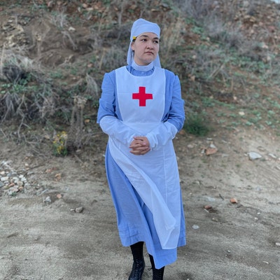 VAD Nurse Uniform Style WW1 WWI Historical Costume Dress Apron ...