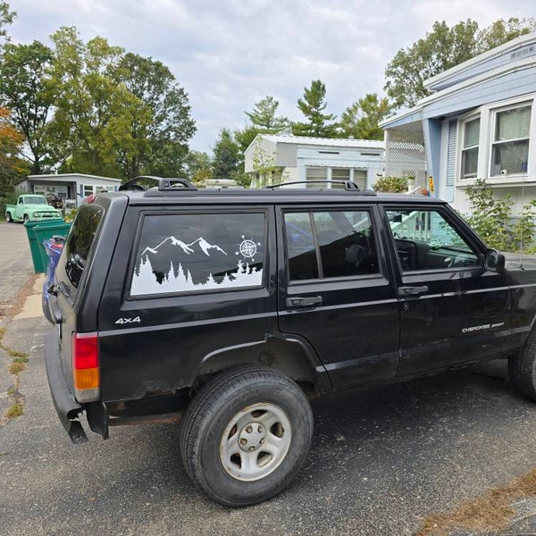 Jeep XJ Cherokee Rear Window Decal (set of 2) (driver and Passenger ...