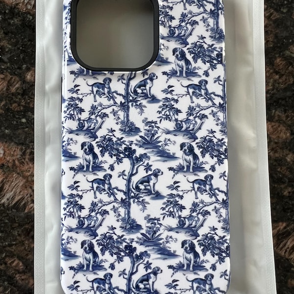 Cavalier King Charles Spaniel Blue Toile Wrapping Paper, Gift Wrap ...