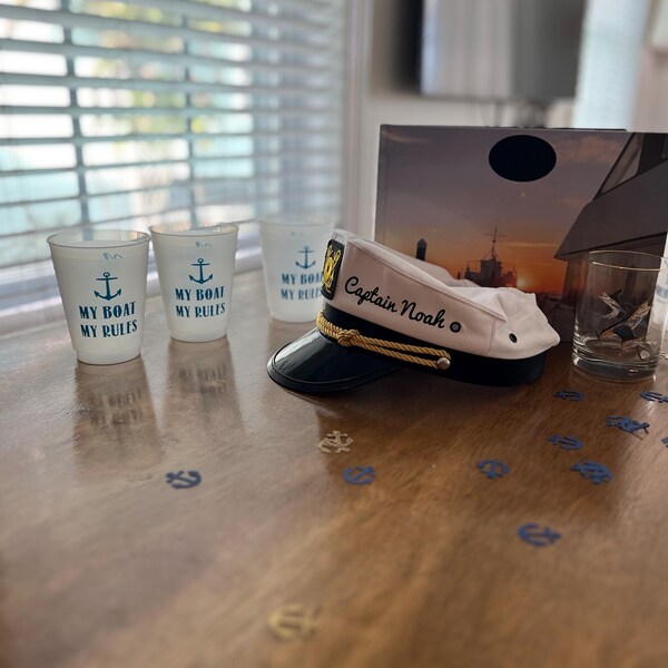 Nautical Captain's Hat, Gift for New Boat Owner, Captain Hat, Bride's ...