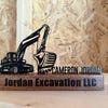 Custom Excavator Desk Name Plate Wedge, Personalized Nameplate Office ...