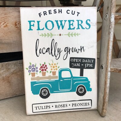 Spring Flowers Truck Svg, Spring SVG Bundle: Locally Grown Fresh Cut ...