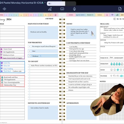 Undated Digital Planner, Pink Digital Journal, Goodnotes Planner, iPad ...