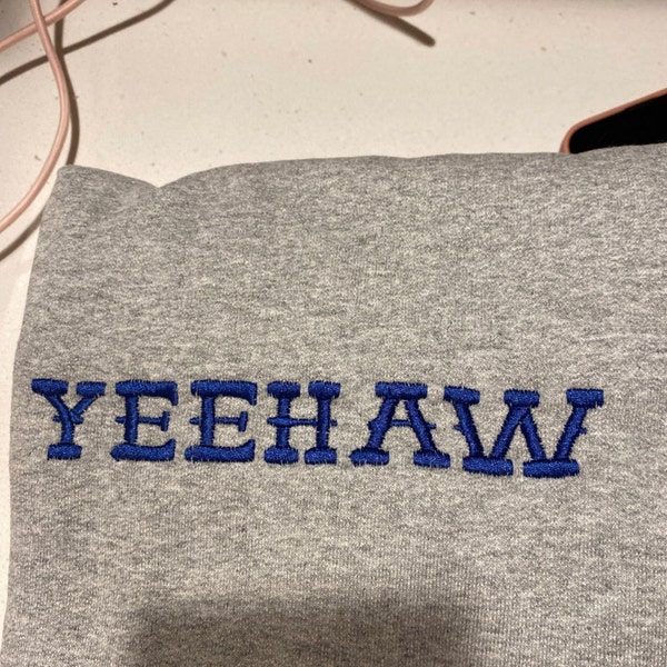 Embroidered Country Yeehaw Crewneck Sweatshirt, Cowboy Sweatshirt ...