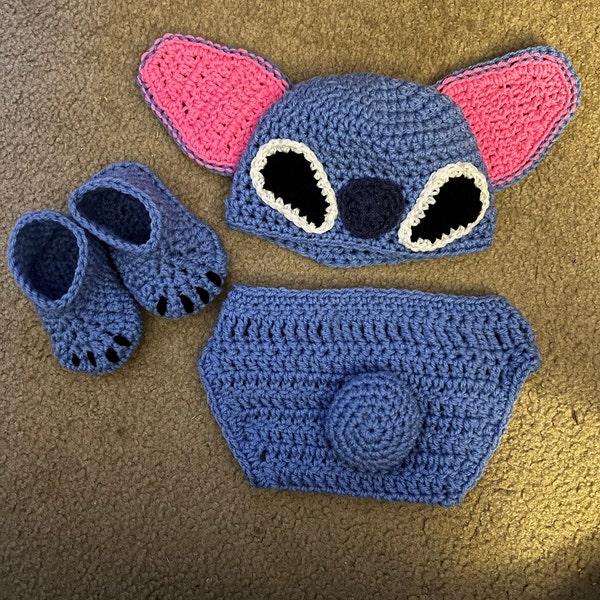 Crochet Lilo and Stitch Baby Set Pattern - Etsy