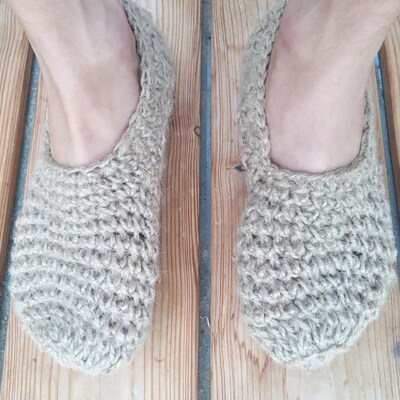 100% Hemp Slippers Slippers Healing Knitted Slippers/natural Non-dyed ...