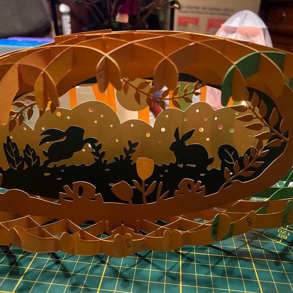 Easter 1 Pop-up Template, Carrot Pop-up SVG for Cricut Projects, 3D Papercut Light Box Sliceform ...