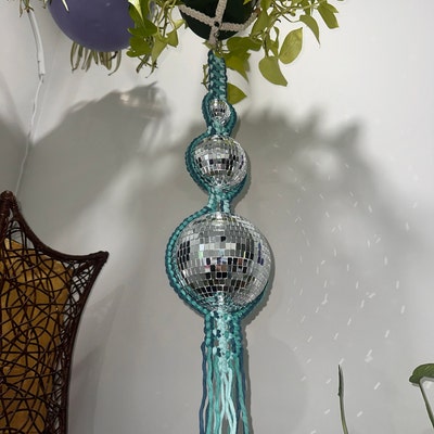 Disco Fringe Ball Macrame Disco Hanger Fringe Ball disco Ball Disco ...