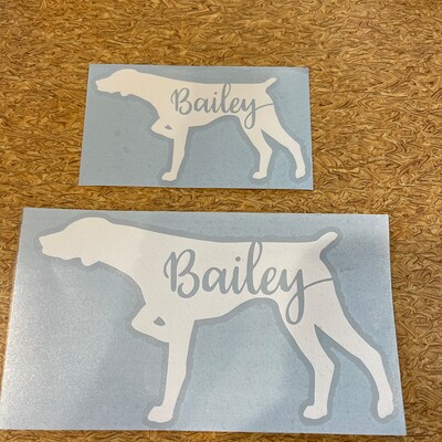 German Shorthaired Pointer Vinyl Decal With Custom Name GSP Decal ...