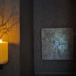 Gunmetal Panel Set, Pretty Black and White Gray Paintings, Glass Wall ...