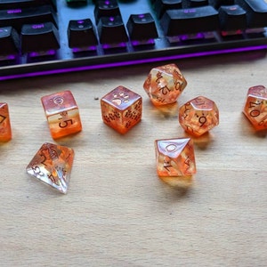 Pine Cone and Feather Wisps Dnd Dice Set, Polyhedral Dice, D&D Dice ...