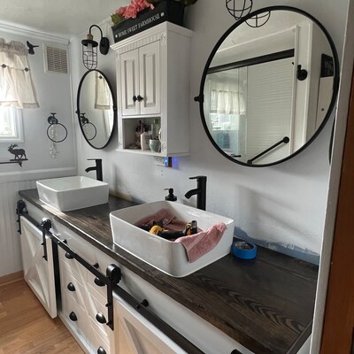 11ft White Oak Bathroom Vanity Set - Etsy