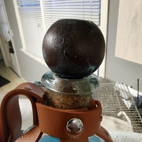 Glowing Light Elixir in Medium Potion Bottle With Leather Holster, USB ...