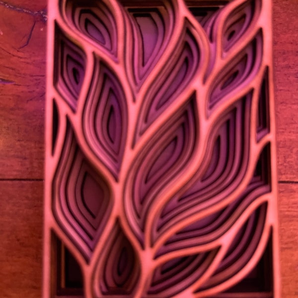 Abstract Waves Laser Cut 3D File Instant Download Ocean Multilayer ...