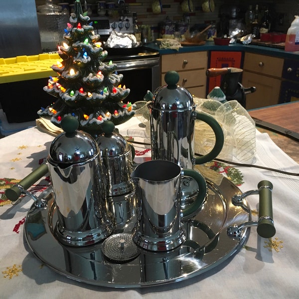 RARE Vintage Espresso Maker, in Black Aluminum With Removable Ceramic ...