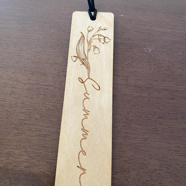 Birth Flower Bookmark, Booklover Gift,bookworm Gift,personalized Gift ...