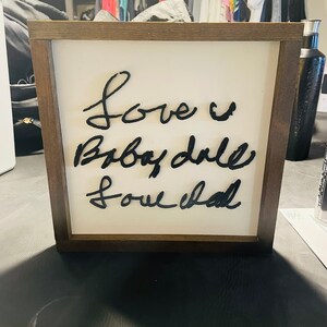 3D Custom Handwritten Wooden Sign Personal Handwriting Wood - Etsy