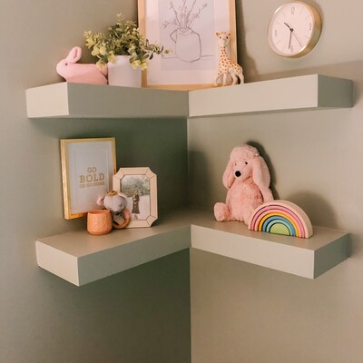 Floating Corner Shelves, Modern Shelf, Free Shipping, Easy Install, ANY ...