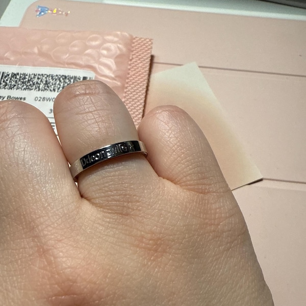 ATEEZ RING/ Personalized Ring, Kpop, Atiny, Subtle Engraved Ring ...