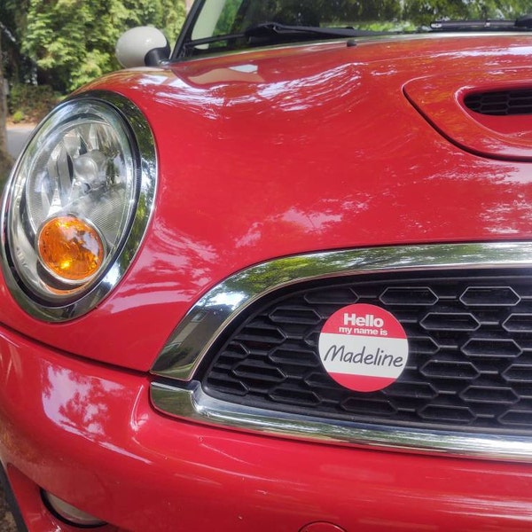 Hello My Name is - Custom Magnetic Grill Badge for MINI Cooper - Etsy