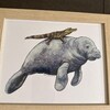 Signed Print: "sashimi Manatee" Sushi Manatee Painting, Food Animal ...