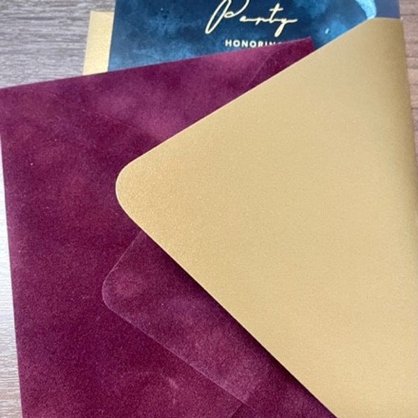 Velvet Table Numbers With Gold Foil Print - Bracket Shape - Die Cut ...