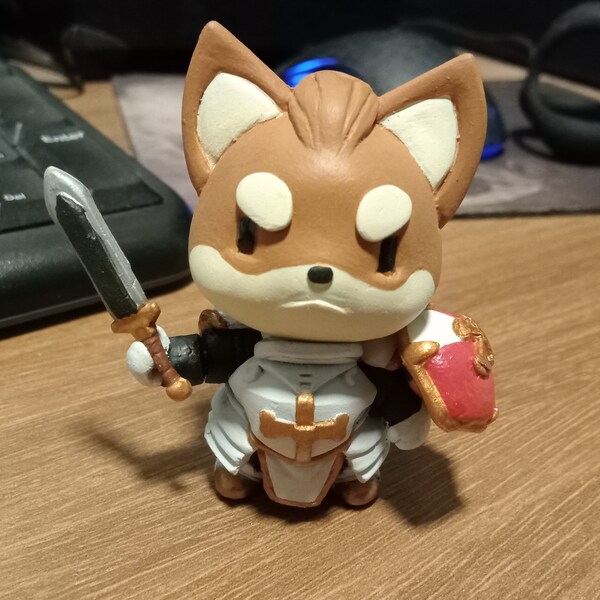 Handmade Bunny Wizard, Polymer Clay Rabbit, Handcrafted Art Toy, Cute ...