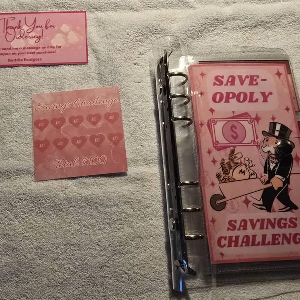 Savopoly Budgeting A6 Savings Challenge Cash Stuffing Binder - Etsy