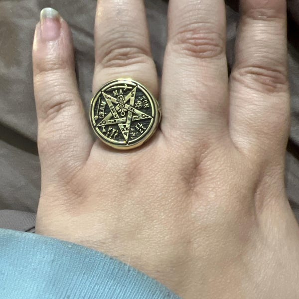 Sigil of Lilith With Snake Ring, Sigil of Lilith Ring, Lesser Key of ...