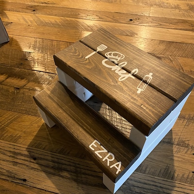Personalized Modern Kids Step Stool, Personalized Kid Step Stool ...