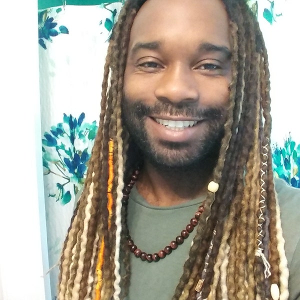 Multi Toned Brown Mix Full Set of Wool Dreadlocks - Etsy