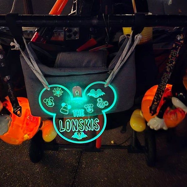Personalized Light up Stroller Tag Sign, Stroller Spotter, Custom ...