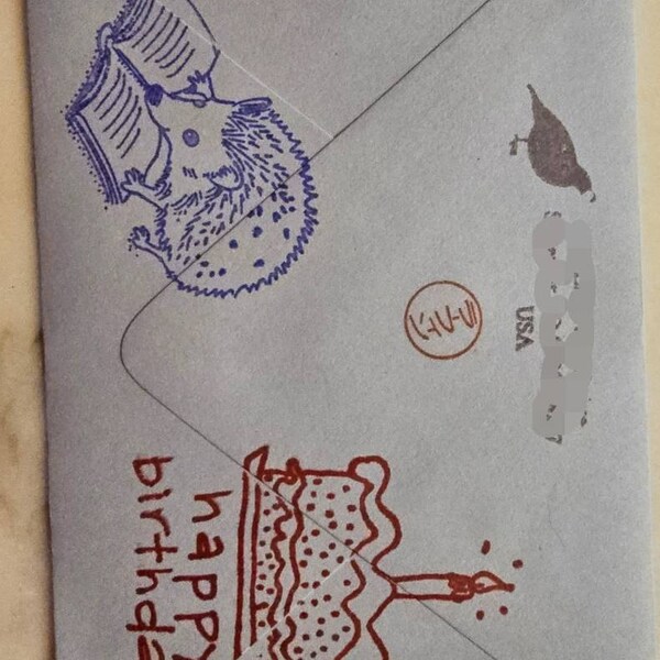 Happy Birthday Cake Rubber Stamp From Oldislandstamps - Etsy