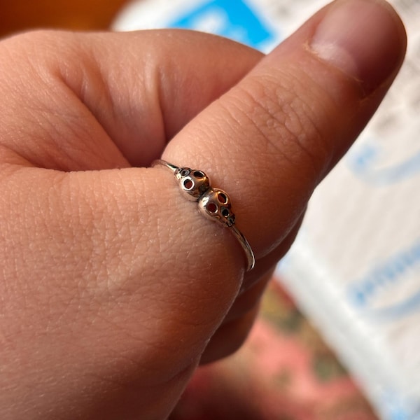 Thin Minimalist High Polished Simple Plain Silver Ring Band / Stackable Engagement Promise ...