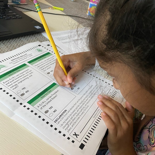 Girl Scout Mock Voter Registration Cards - Election - INSTANT DIGITAL ...