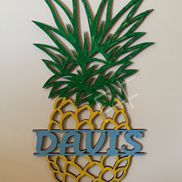 Monogram Pineapples Svg Cut Files, Pineapple Clipart, Tropical Svg ...