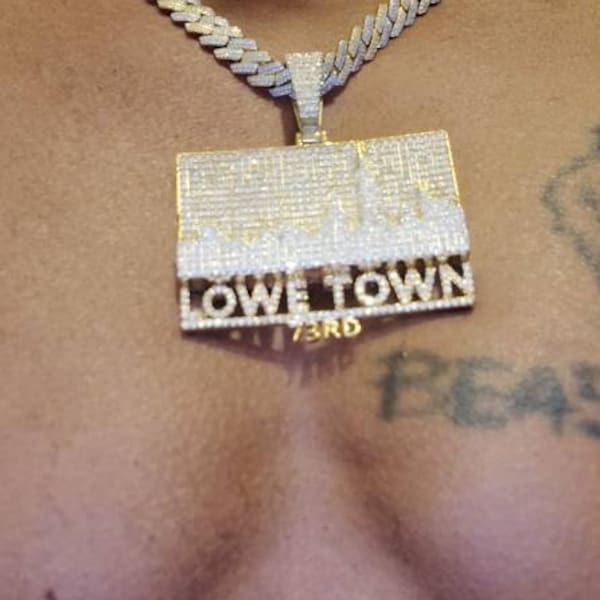 Moissanite Name Pendant/ Breezy Name Iced Moissanite Charm / Iced Name ...