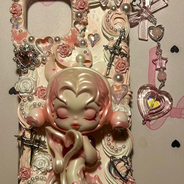 Custom Skullpanda Toy Phone Clip Clamp With Beads Strap - Etsy