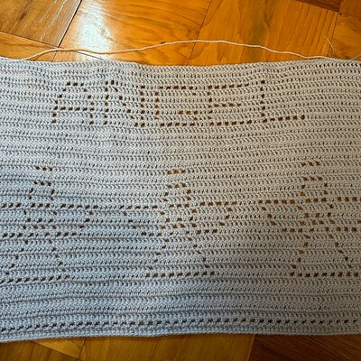 Crochet Blanket Pattern, Little Angel, Filet Blanket PDF, Uk & Us Terms ...