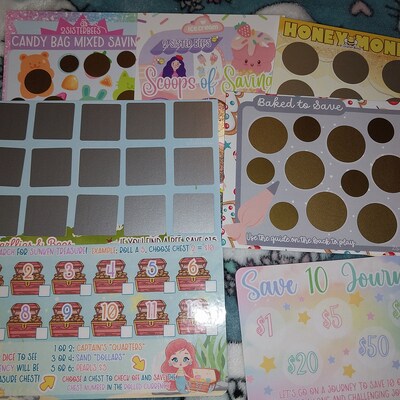 HEADS or TAILS Coin Savings Tracker Mini Game Play & SAVE Cash Envelope ...