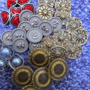10 Sets 17mm Metal Jean Buttons, No Sew, Jean Tacks, Silver Flower ...