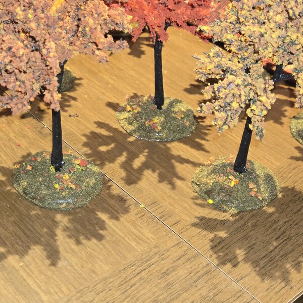 Trees Miniature 8" Tall W/planting Peg and Stands for Model Railroads ...