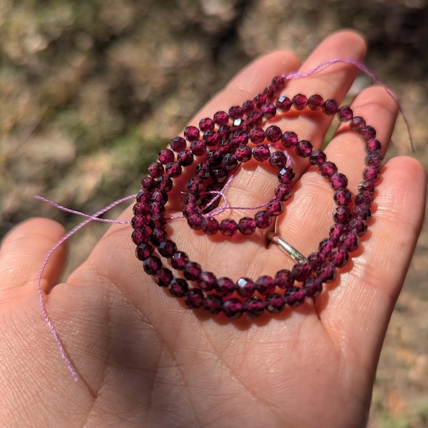 Faceted Genuine Natural Freshwater Pink off Round Pearls 15.5" Strand ...